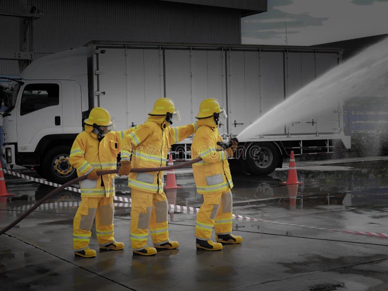 Fire Fighting Emergency Team Editorial Photography - Image of fighting ...
