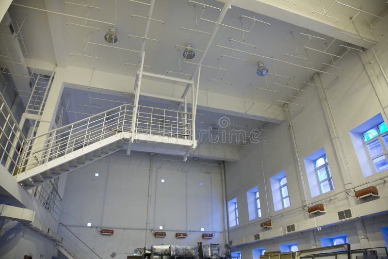 Fire Fighting Equipment Under the Ceiling Stock Photo - Image of ...