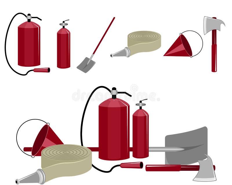 Fire-fighting equipment stock vector. Illustration of instrument - 65521587