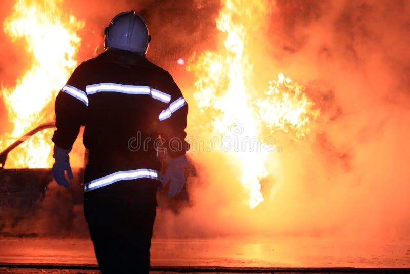 Fire fighting stock photo. Image of auto, declaim, accident - 33774892