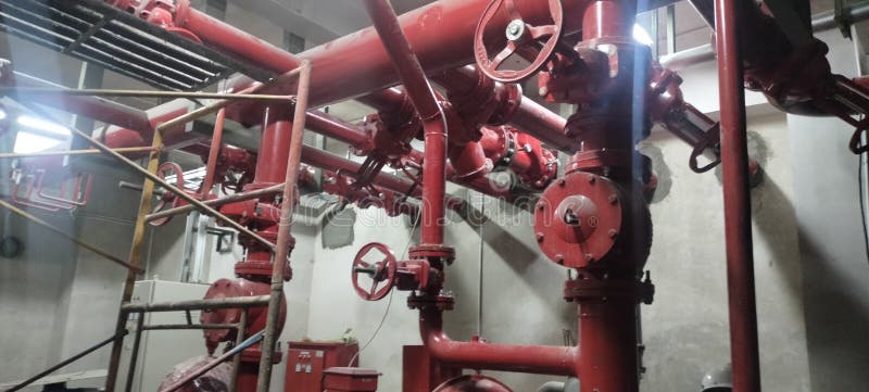 Fire fighting installation stock photo. Image of fighting - 261850528