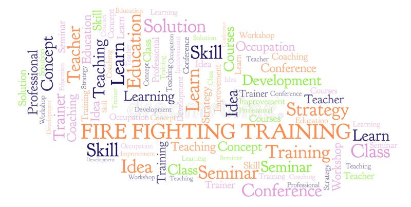 Fire Fighting Training Word Cloud. Stock Illustration - Illustration of ...