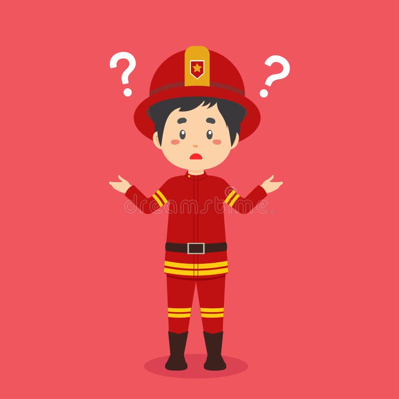 Cartoon Kids Firefighters Stock Illustrations – 56 Cartoon Kids ...