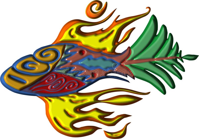 Fire Fish Logo Vector Icon Illustration, Burning Fish Logo Stock Vector ...