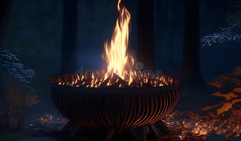 A Fire with a Fire in the Background and a Fire in the Middle Stock ...