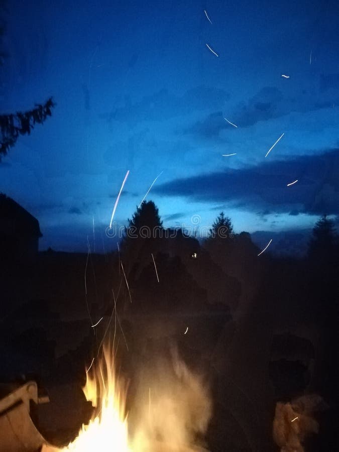 Fire fireflies stock image. Image of space, legendary - 92081083