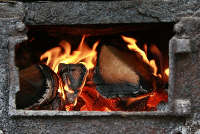 Fire in fireplace stock photo. Image of furious, explosion - 2289852