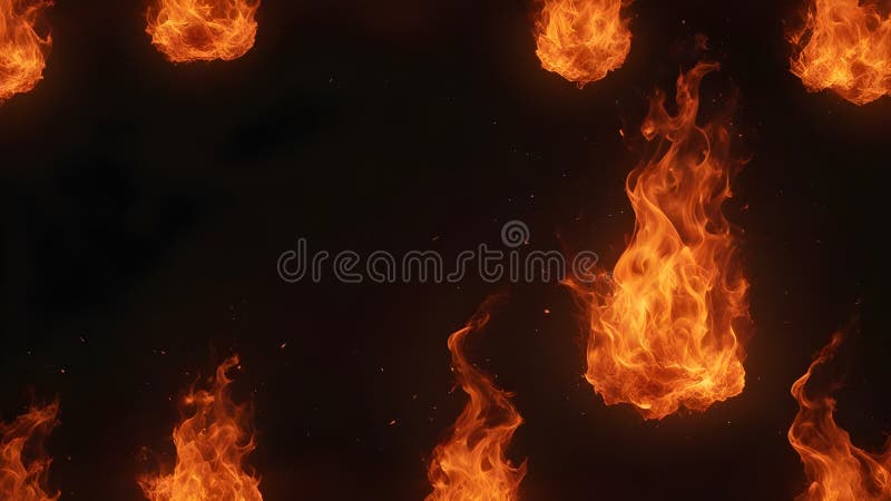 Fire in the Fireplace a Burning Texture with a Black Backdrop and a ...