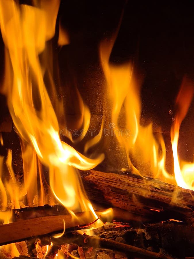Fire stock photo. Image of loft, fire, cosiness, fireplace - 213072900