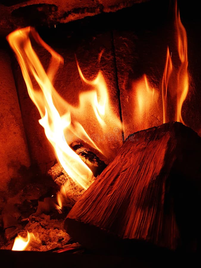 Fire stock photo. Image of fireplace, relax, burn, burning - 144619648