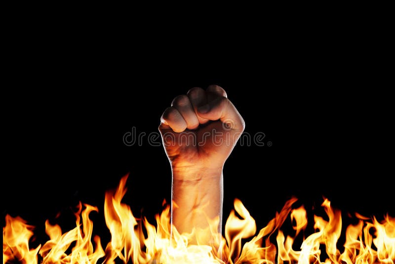 Fire Fist stock image. Image of surreal, fire, bodypart - 34669811