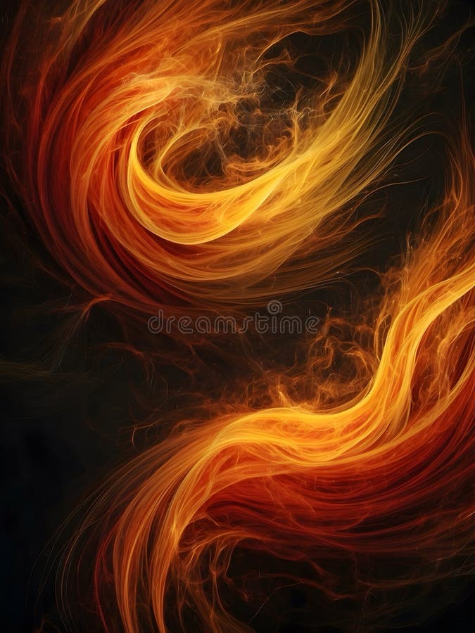 Fire Flame Abstract with an Isolated Background Stock Illustration ...