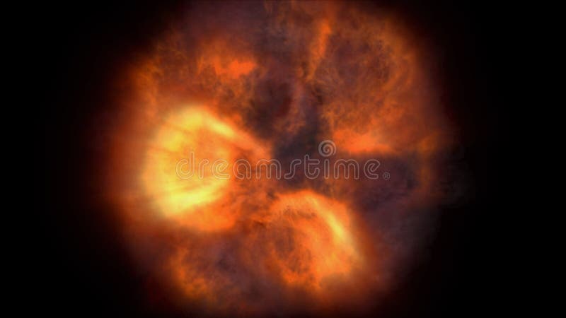 Fire Flame Ball Explosion in Space, Illustration Stock Illustration ...
