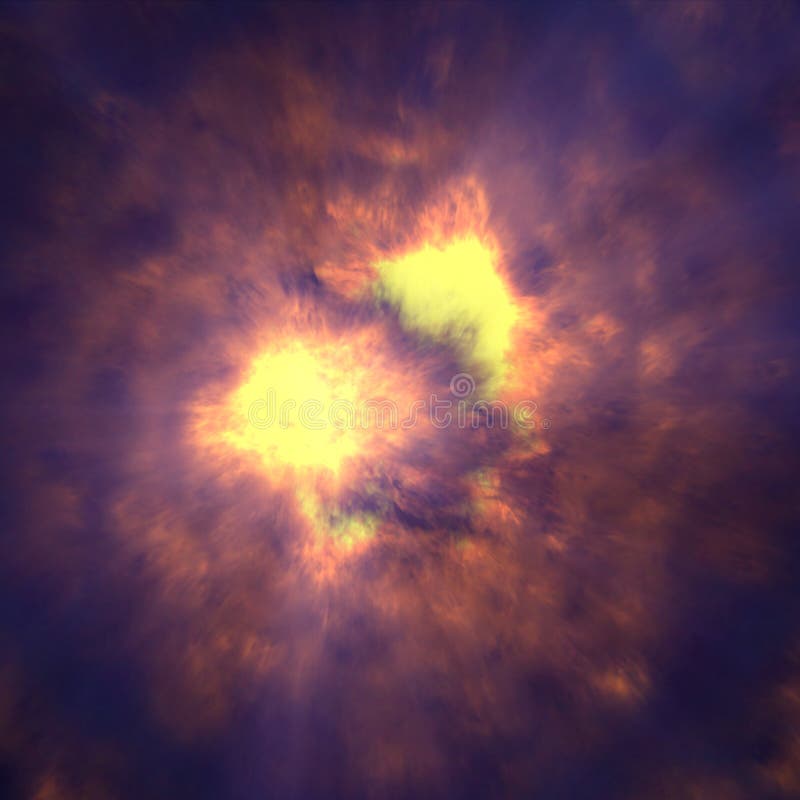 Fire Ball Explosion in Space Stock Illustration - Illustration of ...