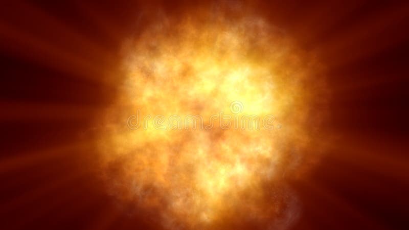 Fire Flame Ball Explosion in Space, Illustration Stock Illustration ...