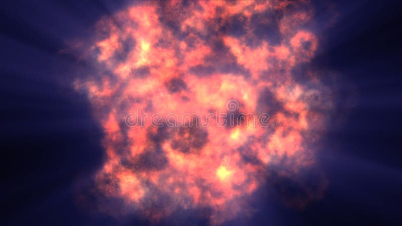 Fire Flame Ball Explosion in Space, Illustration Stock Image - Image of ...
