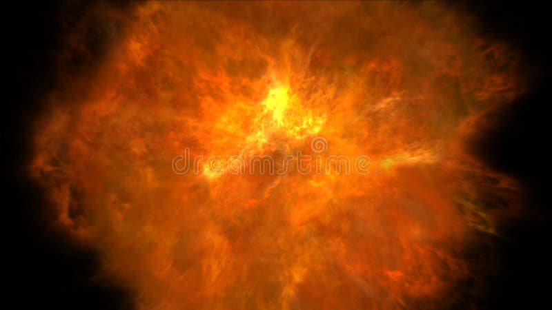Fire Flame Ball Explosion in Space, Illustration Stock Illustration ...