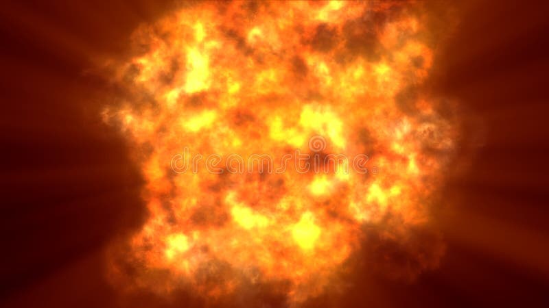 Fire Flame Ball Explosion in Space, Illustration Stock Illustration ...
