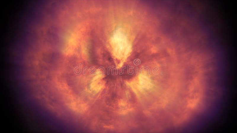 Fire Flame Ball Explosion in Space, Illustration Stock Illustration ...