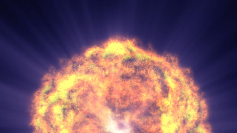 Fire Flame Ball Explosion in Space, Illustration Stock Illustration ...