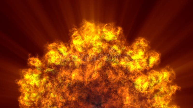 Fire Flame Ball Explosion in Space, Illustration Stock Illustration ...