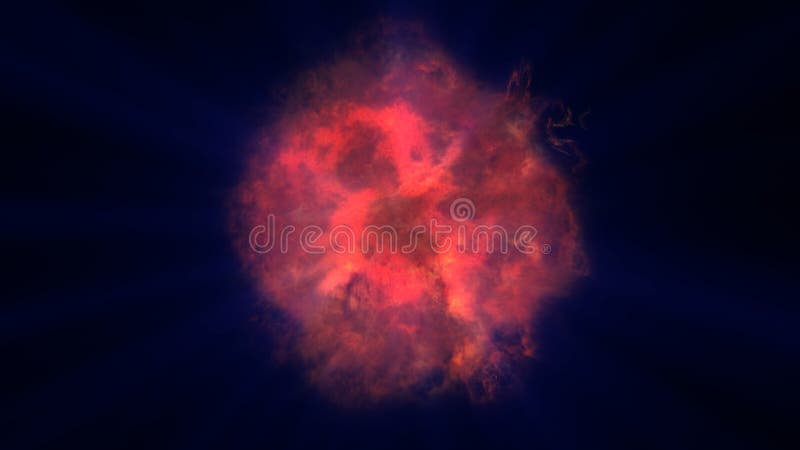 Fire Flame Ball Explosion in Space, Illustration Stock Illustration ...