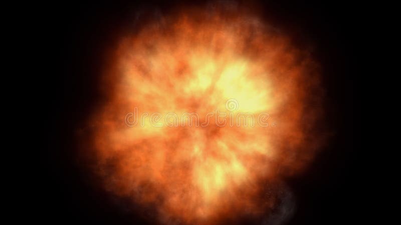 Fire Flame Ball Explosion in Space, Illustration Stock Illustration ...