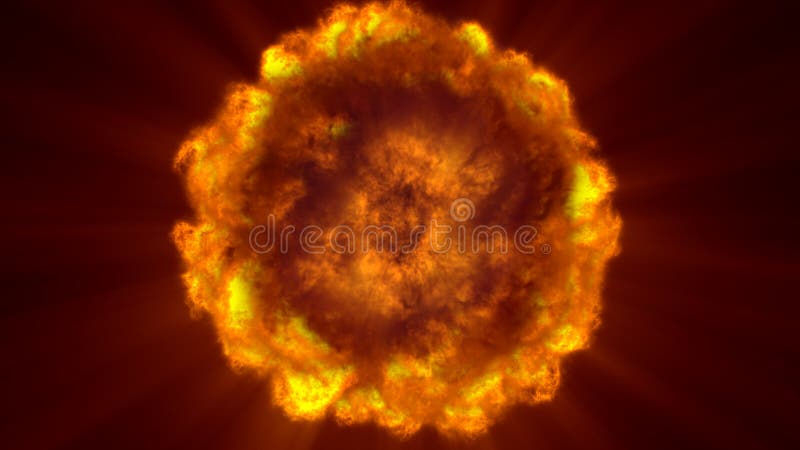Fire Flame Ball Explosion in Space, Illustration Stock Illustration ...