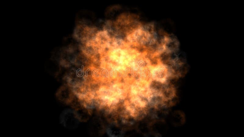 Fire Flame Ball Explosion in Space, Illustration Stock Photo - Image of ...