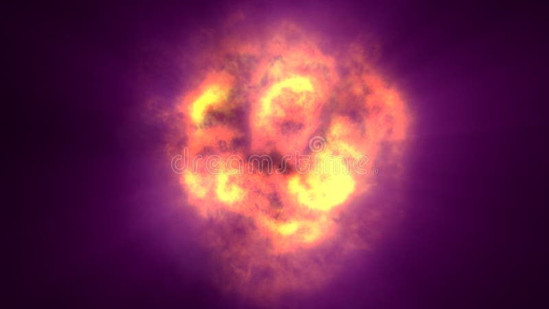 Fire Flame Ball Explosion in Space, Illustration Stock Illustration ...