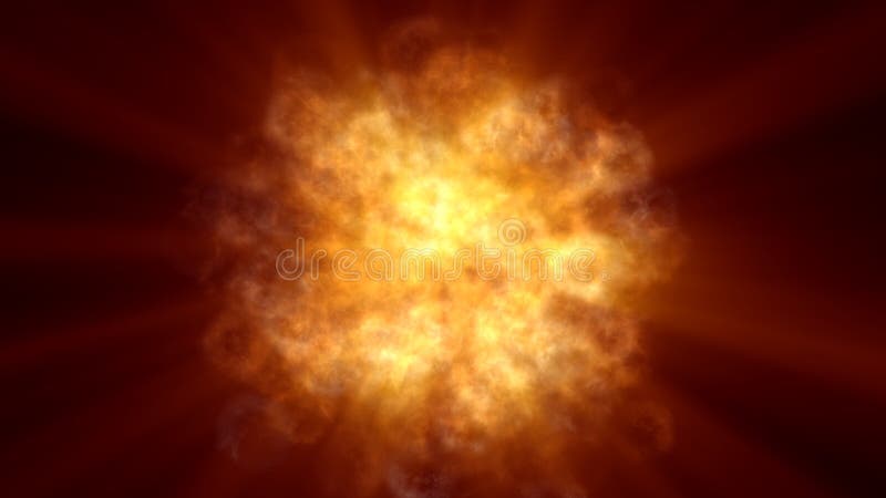 Fire Flame Ball Explosion in Space, Illustration Stock Illustration ...