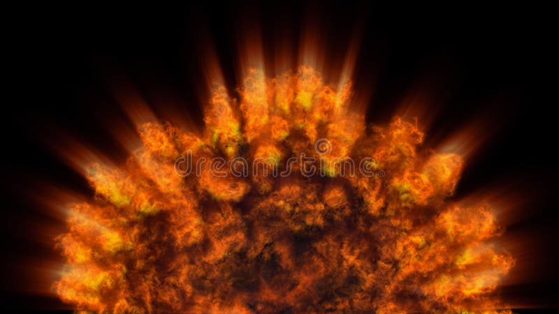 Fire Flame Ball Explosion in Space, Illustration Stock Illustration ...