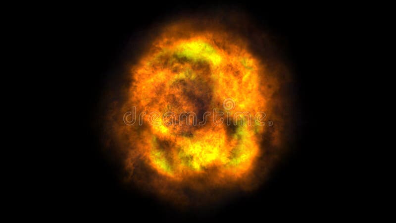 Fire Flame Ball Explosion in Space, Illustration Stock Illustration ...