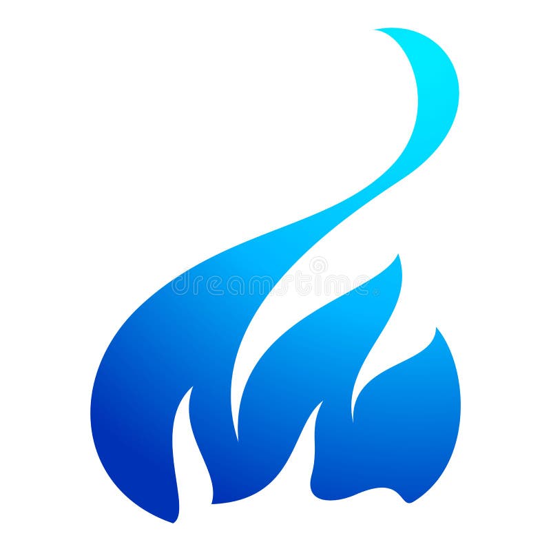 Fire flame blue icon stock vector. Illustration of energy - 110059845