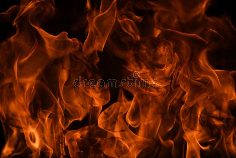 Fire Flame. Burn Lights on a Black Background. Stock Photo - Image of ...