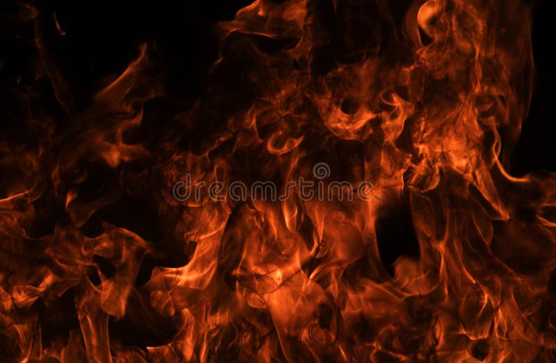 Fire Flame. Burn Lights on a Black Background. Stock Image - Image of ...
