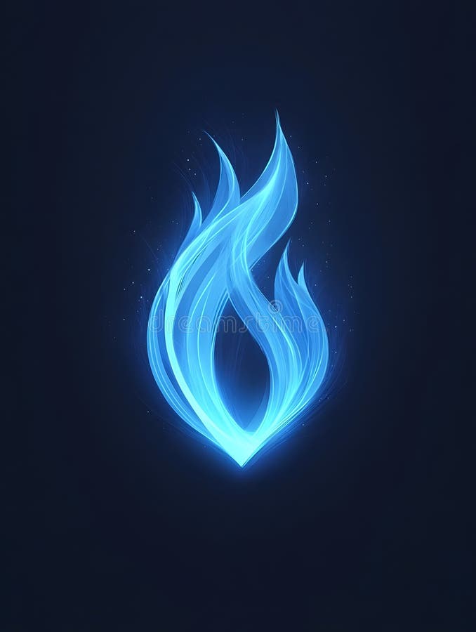 Blue Fire Flame Burn Burning Logo Symbol Stock Illustration ...
