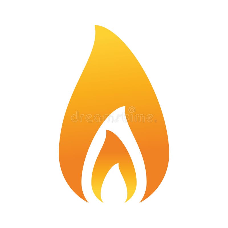 Fire Flame in Circular Frame Stock Illustration - Illustration of heat ...