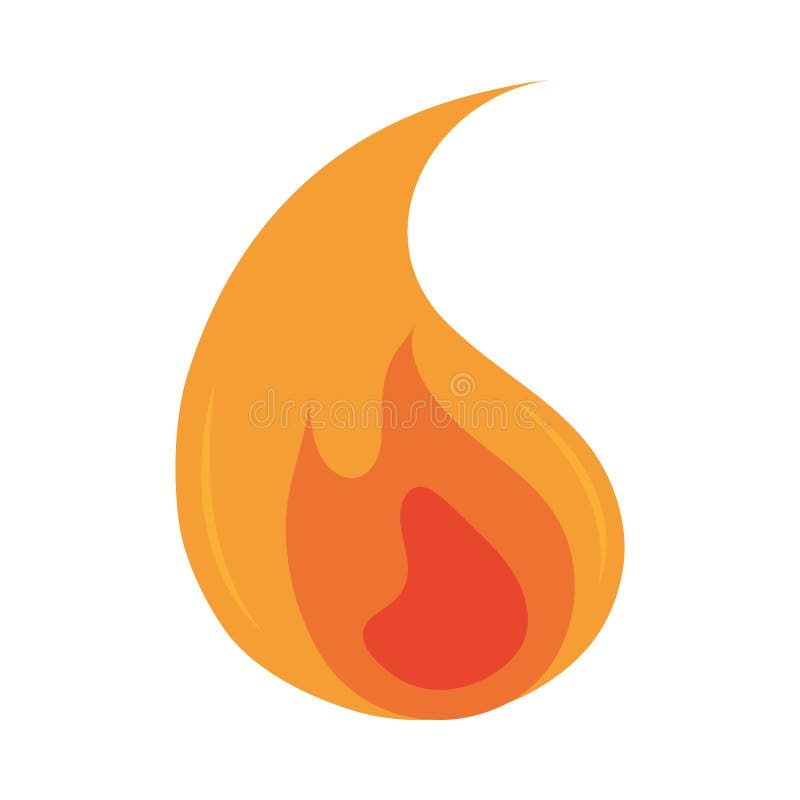 Fire Flame Burning Hot Glow Flat Design Icon Stock Vector ...
