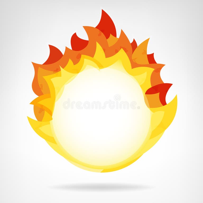 Fire Flame Circle Backdrop Isolated Vector Stock Illustration ...