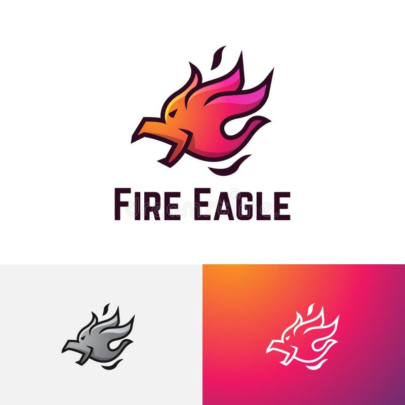 Fire Flame Comet Meteor Burn Eagle Hawk Falcon Logo Stock Vector ...