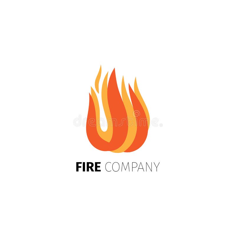 Fire Flame Company Logo Template Stock Vector - Illustration of light ...
