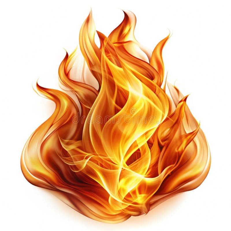 Abstract Fire Flame with Curved Lines Stock Illustration - Illustration ...