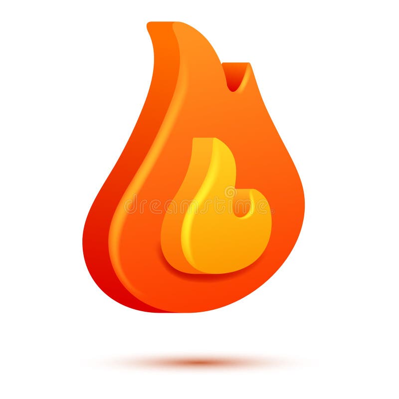 3d fire flame stock vector. Illustration of simple, flaming - 289981711