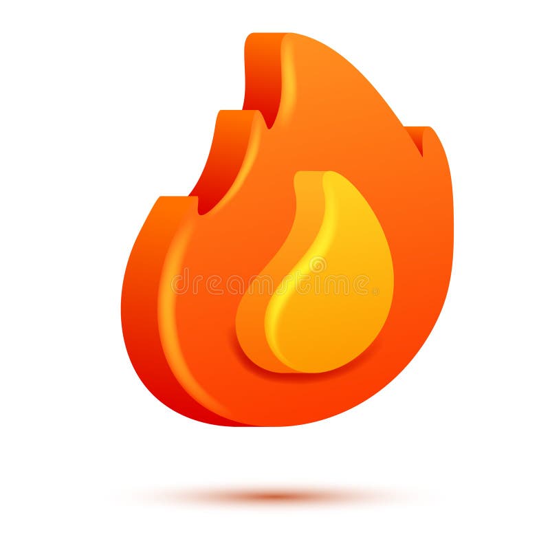 3d fire flame stock vector. Illustration of simple, flaming - 289981711