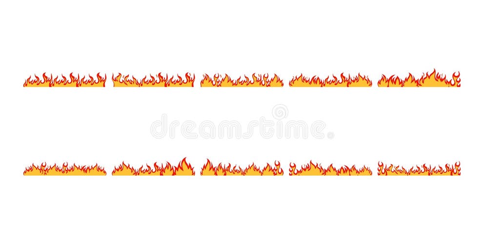 Fire Flame Divider stock vector. Illustration of decoration - 376539605