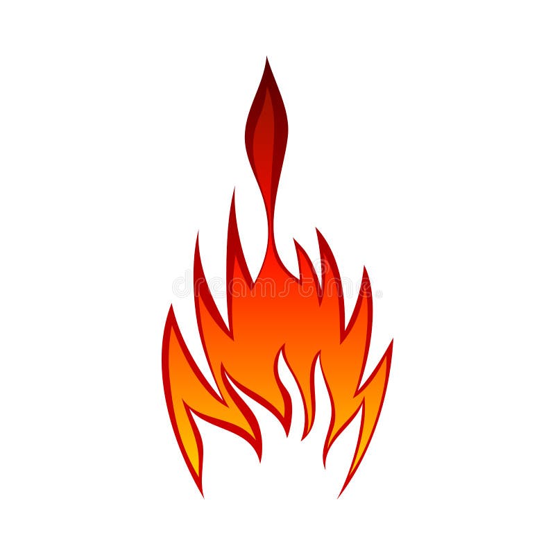 Fire Flame Element stock vector. Illustration of burn - 211833374