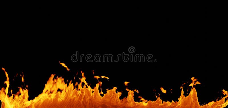 Fire Flame Ember Isolated on Black Background. Close Up Particle Spark ...