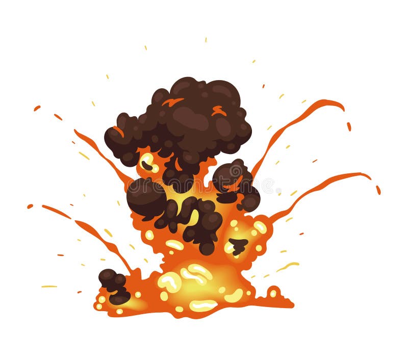 Fire flame explosion stock vector. Illustration of burn - 257210346