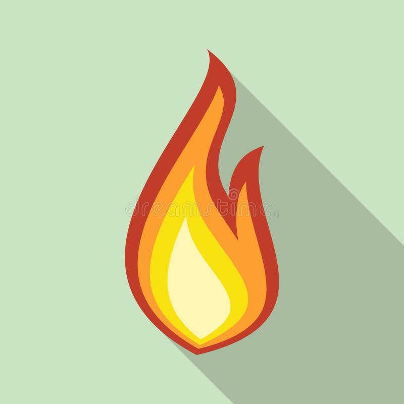 Fire Flame Explosion Icon, Flat Style Stock Vector - Illustration of ...